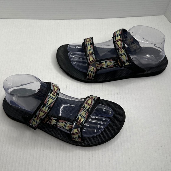 Teva | Shoes | Teva Universal Slide Sandals Womens 8 Multi Color Nylon ...